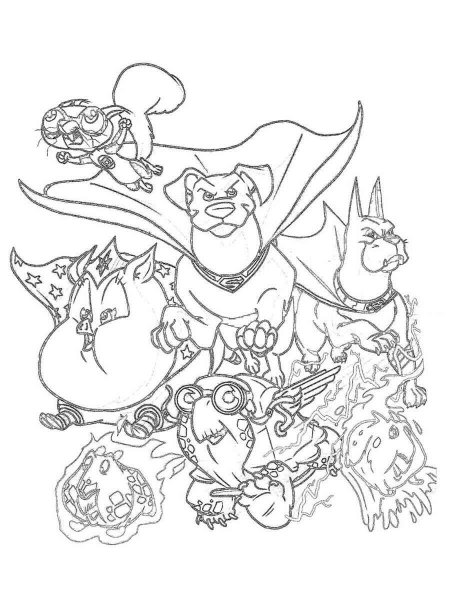 DC League of Super-Pets coloring pages