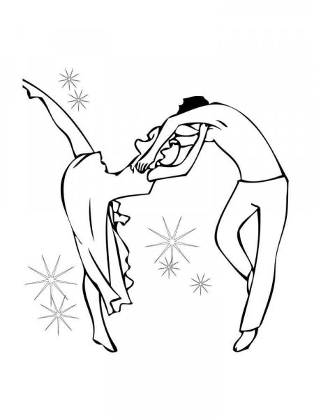 Dancing coloring pages