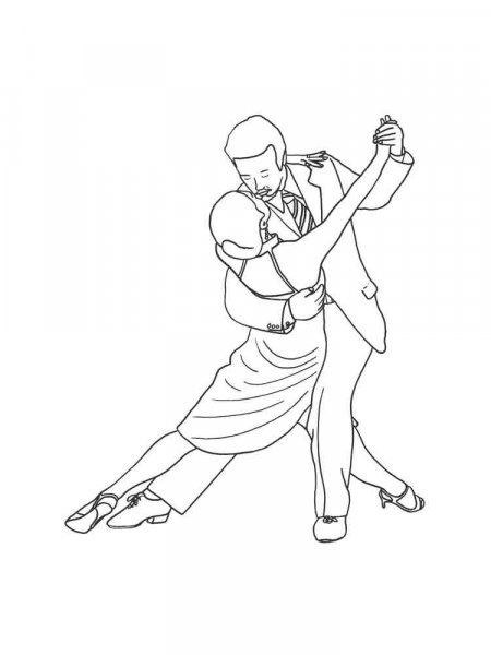 Dancing coloring pages
