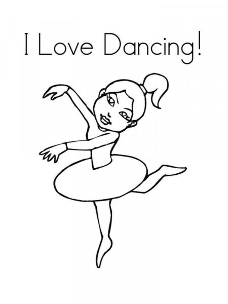 Dancing coloring pages