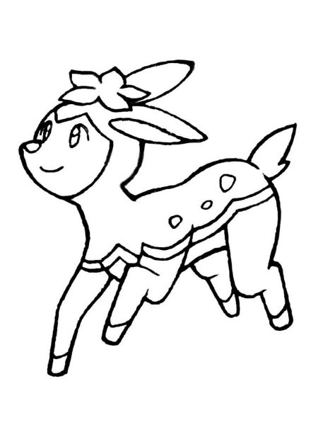 Deerling Pokemon coloring pages - Free Printable