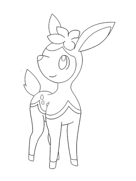 Deerling Pokemon coloring pages - Free Printable