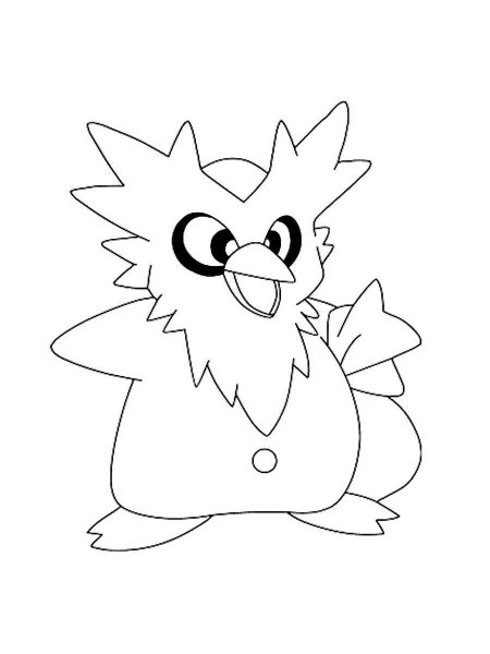 Delibird Pokemon coloring pages - Free Printable