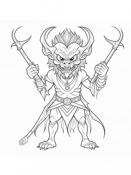 Demons coloring pages