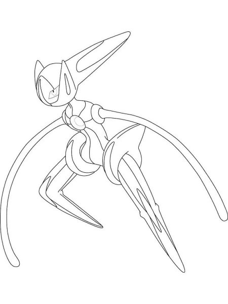 Deoxys Pokemon coloring pages - Free Printable