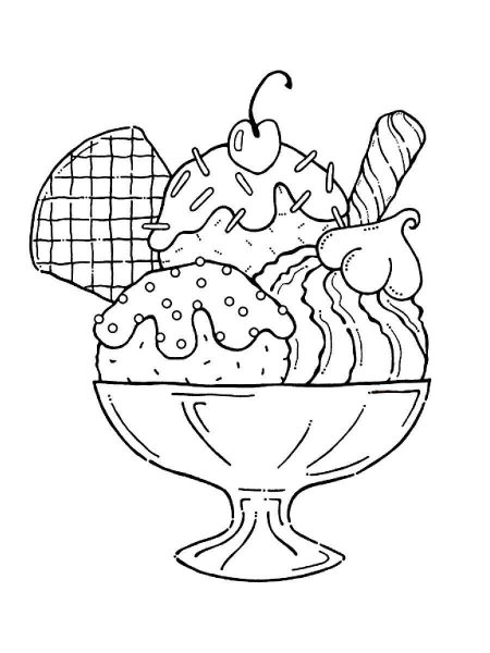 Dessert coloring pages