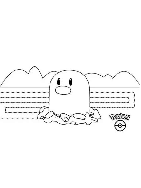 Pokemon Diglett coloring pages - Free Printable