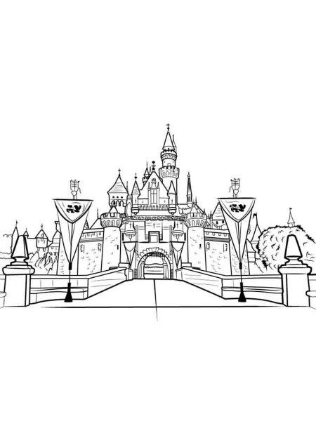 Disneyland coloring page - Free printable