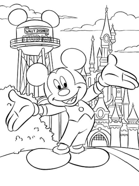 Disneyland coloring page - Free printable