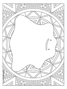 Pokemon Ditto coloring pages - Free Printable