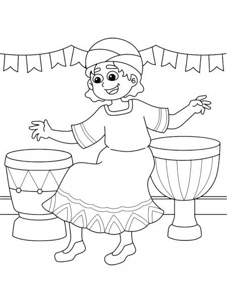 Djembe coloring pages