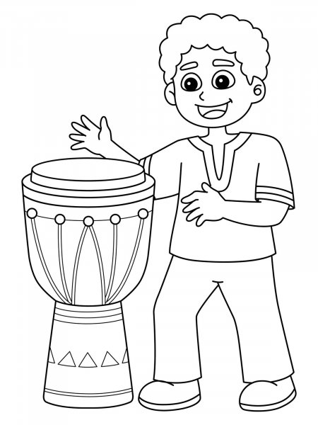 Djembe coloring pages