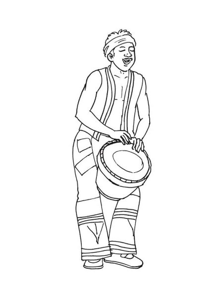 Djembe coloring pages