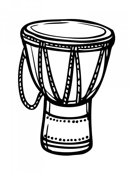 Djembe coloring pages
