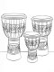 Djembe coloring pages