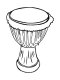Djembe coloring pages