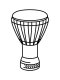Djembe coloring pages