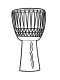 Djembe coloring pages