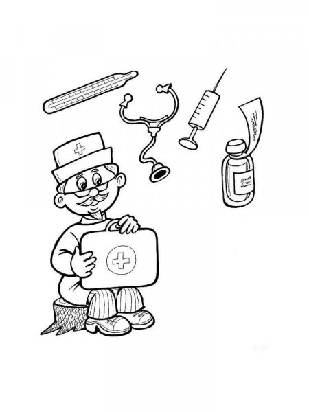 Doctor coloring pages
