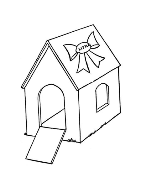 Dog House coloring page - Free printable