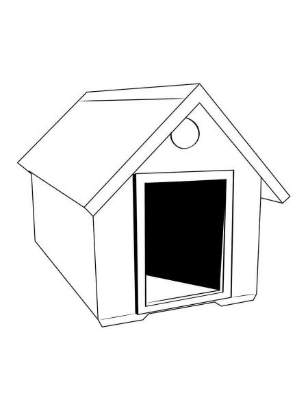 Dog House coloring page - Free printable