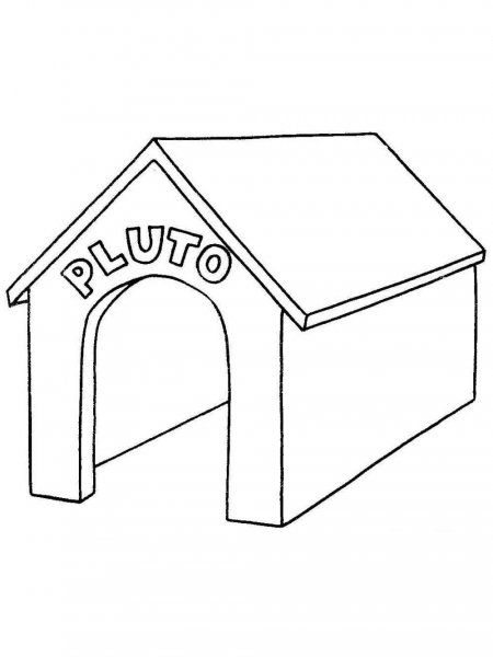 Dog House coloring page - Free printable