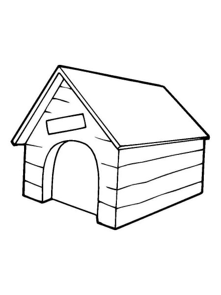Dog House coloring page - Free printable