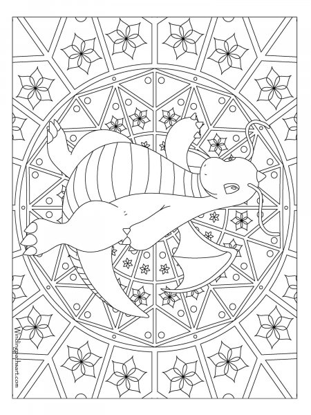 Pokemon Dragonite coloring pages - Free Printable