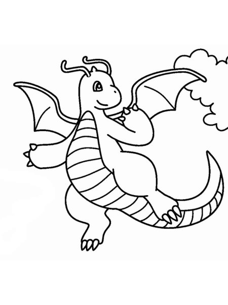 Pokemon Dragonite coloring pages - Free Printable