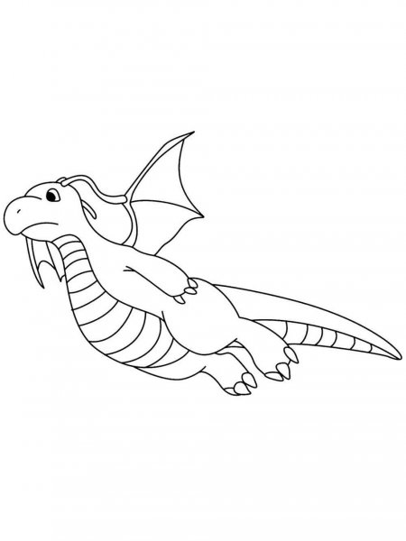 Pokemon Dragonite coloring pages - Free Printable