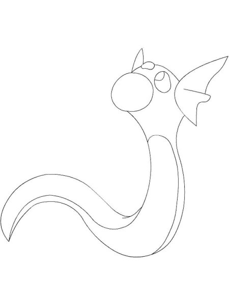 Dratini Pokemon Coloring Pages Free Printable