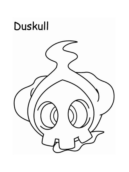 Duskull Pokemon coloring pages - Free Printable