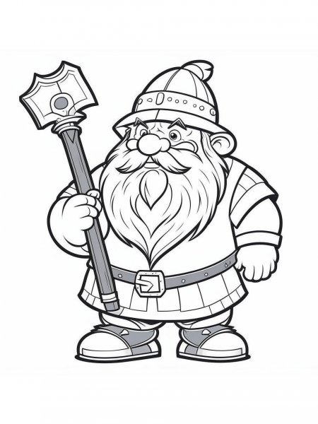 Dwarf coloring pages