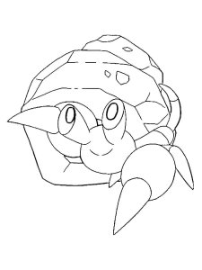 Dwebble Pokemon coloring pages - Free Printable