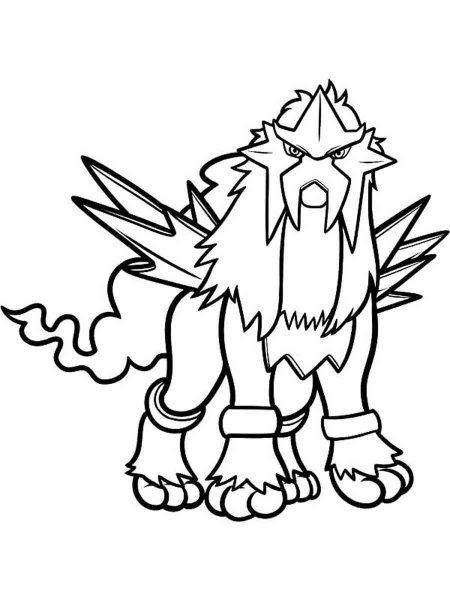 Pokemon Entei coloring pages - Free Printable