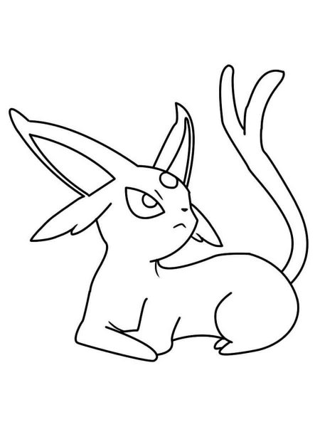 Pokemon Espeon coloring pages - Free Printable