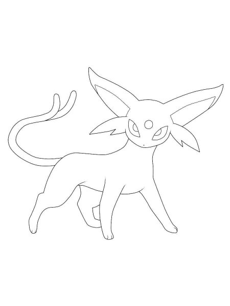 Pokemon Espeon coloring pages - Free Printable