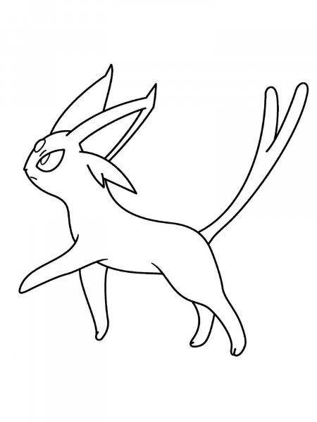 Pokemon Espeon coloring pages - Free Printable