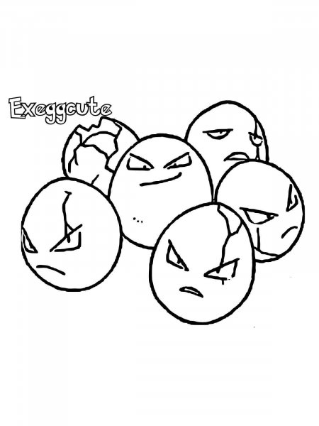 Pokemon Exeggcute coloring pages - Free Printable