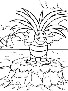Exeggutor Pokemon coloring pages - Free Printable