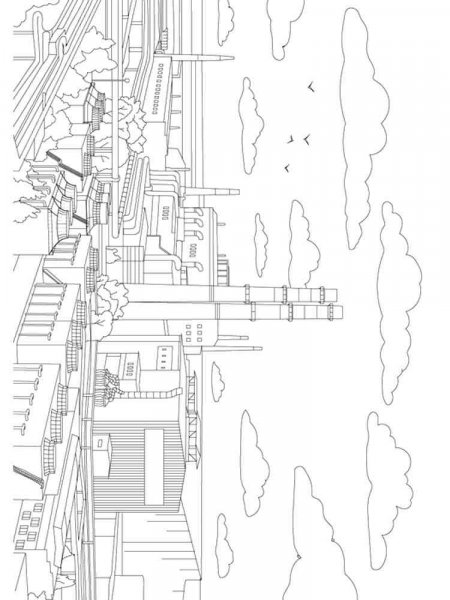 Factory coloring pages