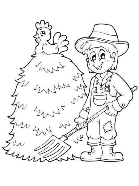 Farmer coloring pages