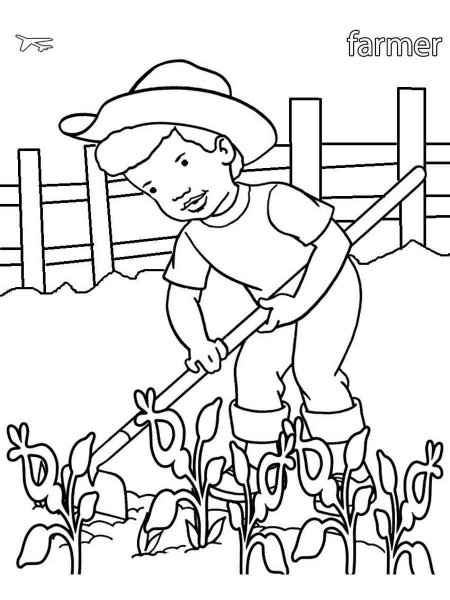 Farmer coloring pages