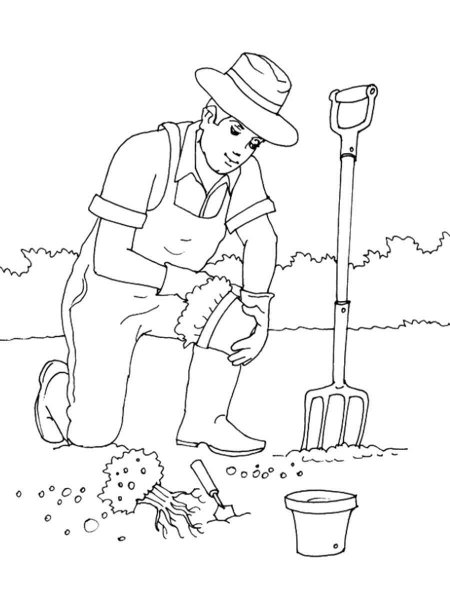 Farmer coloring pages