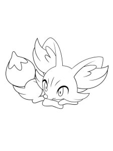 Fennekin Pokemon coloring pages - Free Printable