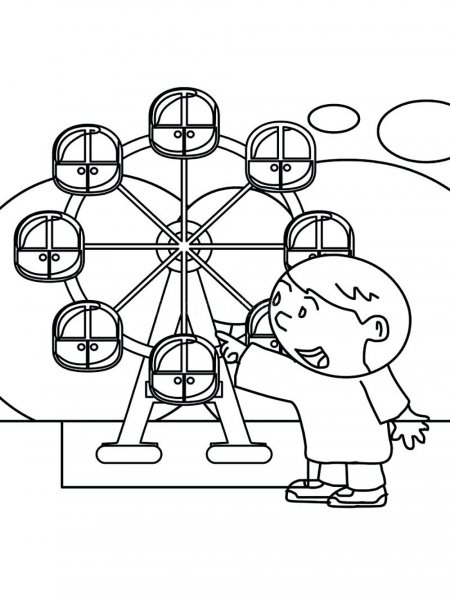 Ferris Wheel coloring pages