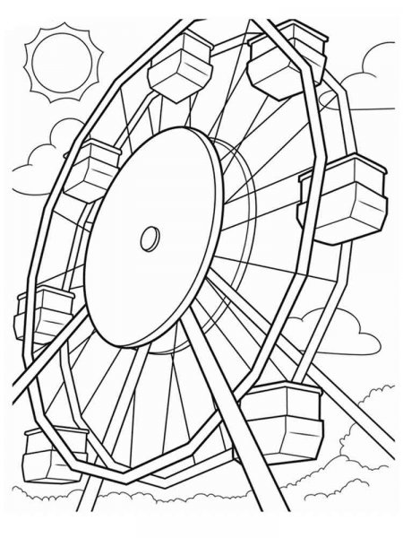 Ferris Wheel coloring pages