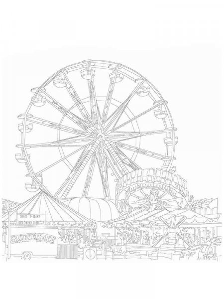 Ferris Wheel coloring pages