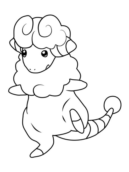 Flaaffy Pokemon coloring pages - Free Printable