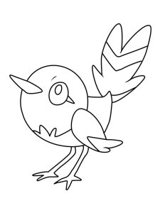 Fletchling Pokemon coloring pages - Free Printable